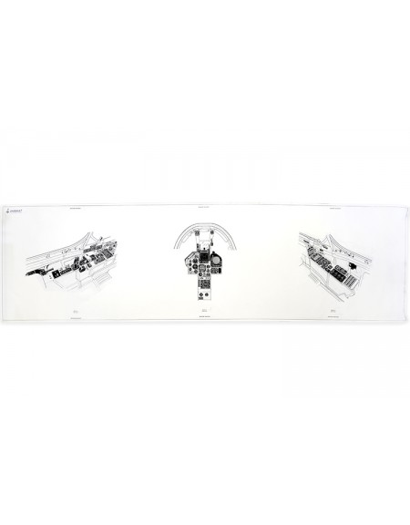 Mirage F-1B front seat cockpit layout training poster