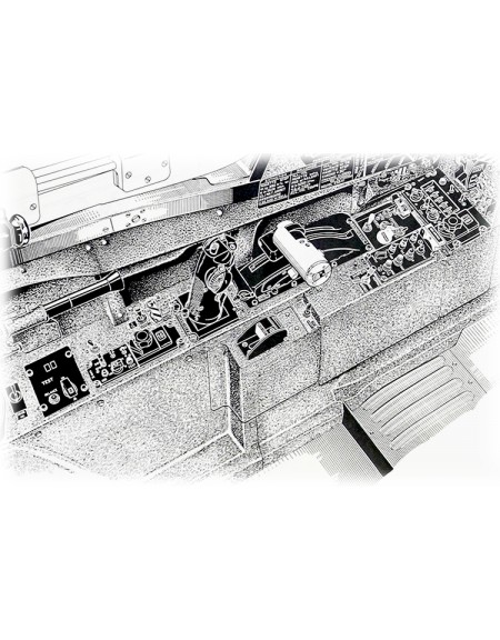 Mirage F1 C cockpit layout training poster