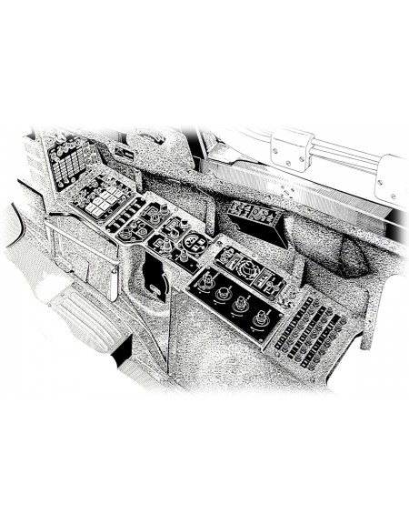 Mirage F1 C cockpit layout training poster