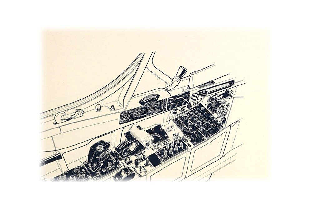 Mirage F1 CR cockpit layout training poster